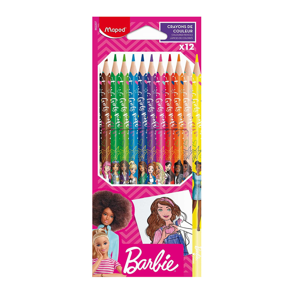 Caja de colores Maped Barbie 12 unidades - Siman El Salvador