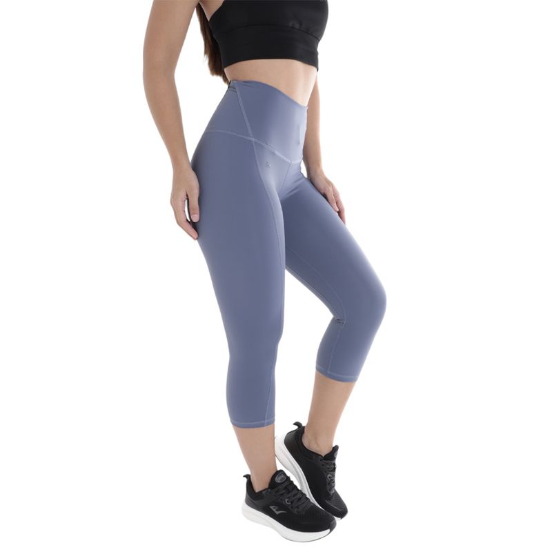 Leggings deportivo Teammate gris sólido para mujer