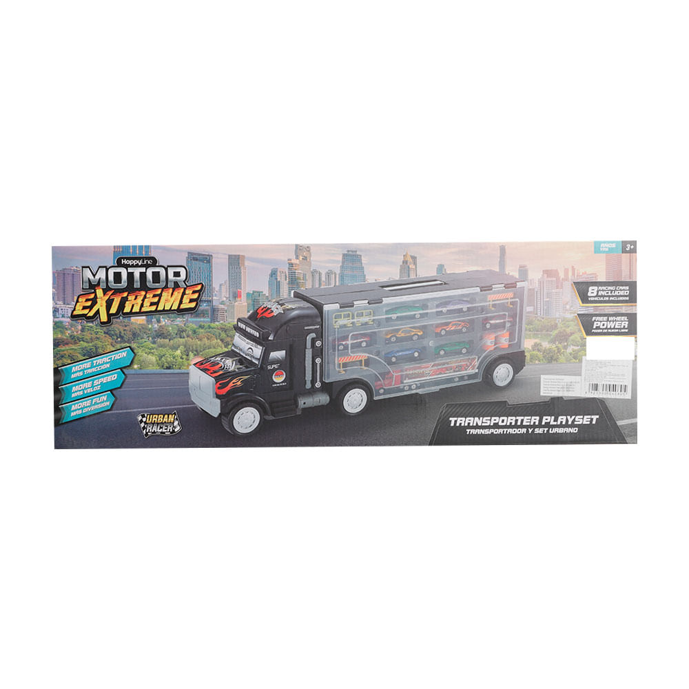 Set de juguete Motor extreme camión 57.5 cm con 8 vehículos - Siman ...