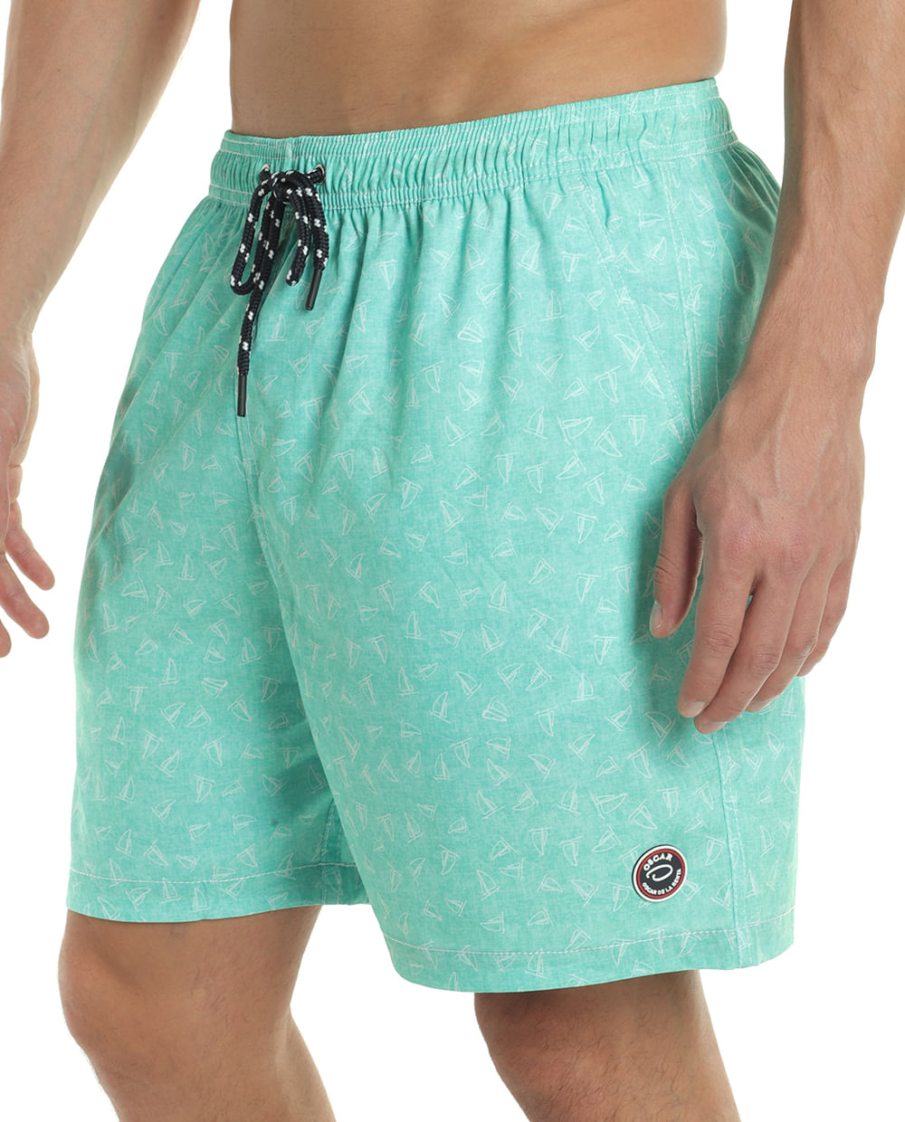 Calzoneta de baño Oscar de la Renta verde mini print veleros para ...