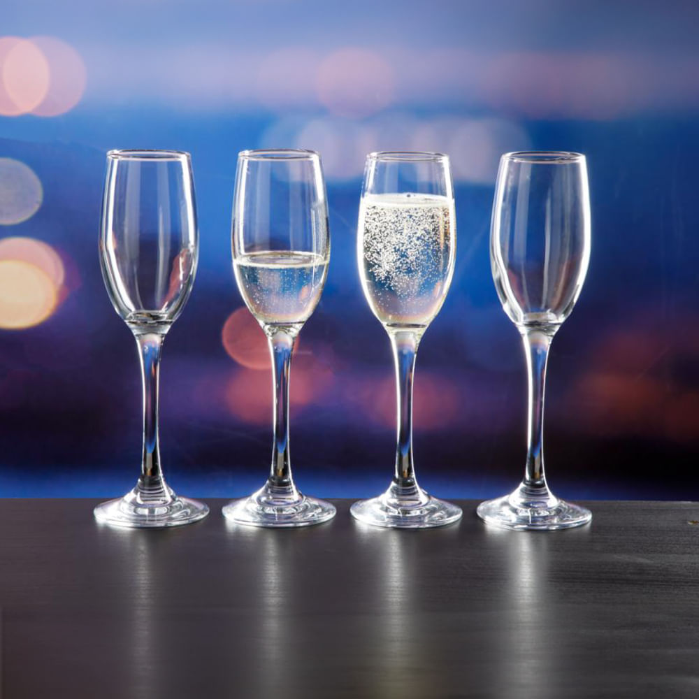 Set de copas para champagne 4 piezas