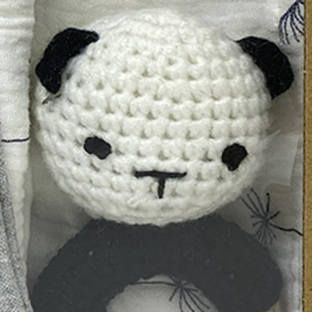 Juego de 4 piezas frazadas y accesorio para bebe panda blanco/gris ...