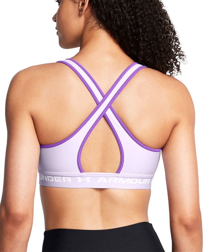 Top deportivo Under Armour morado lila sólido para mujer