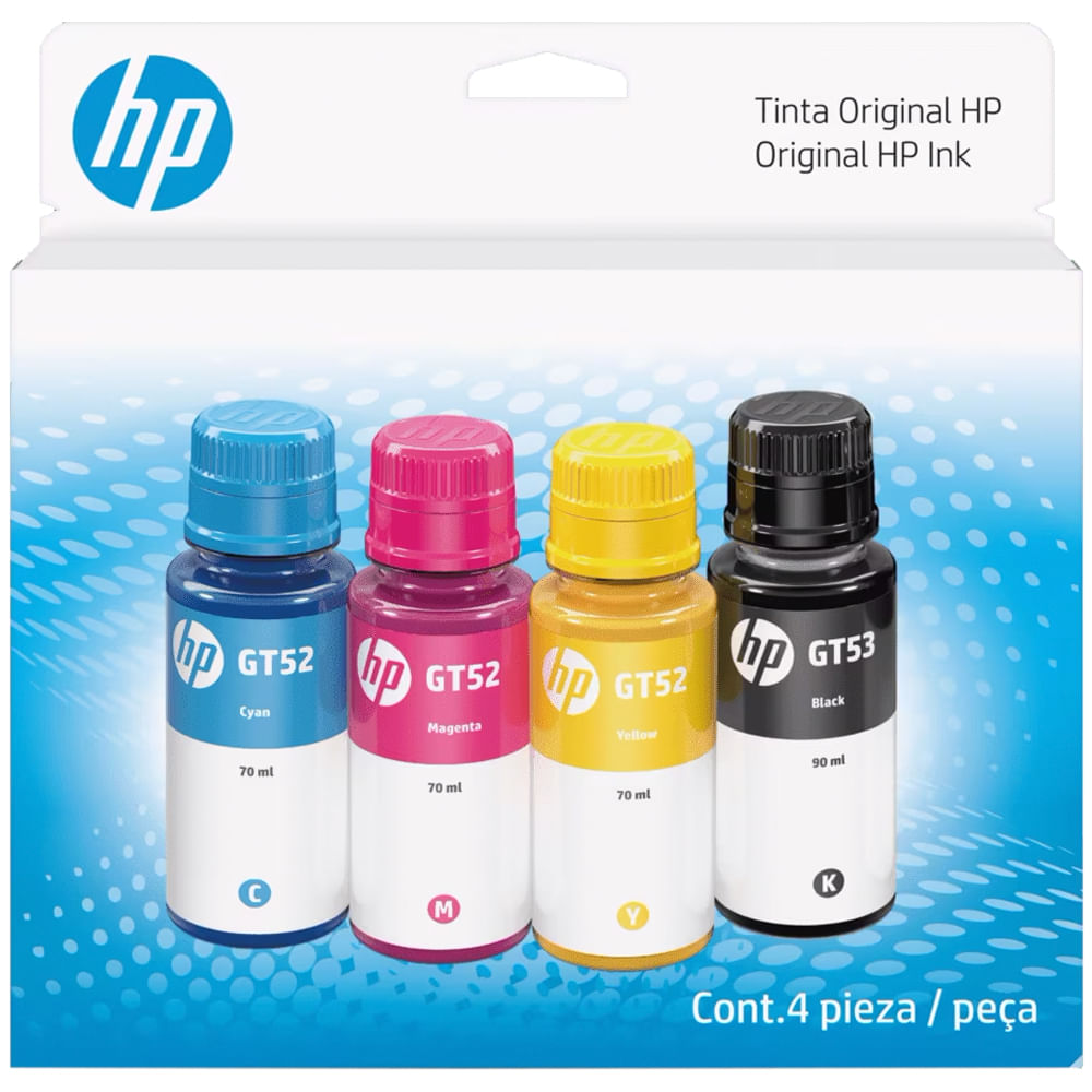 Kit botellas tinta hp gt53/gt52 4pack - Siman El Salvador