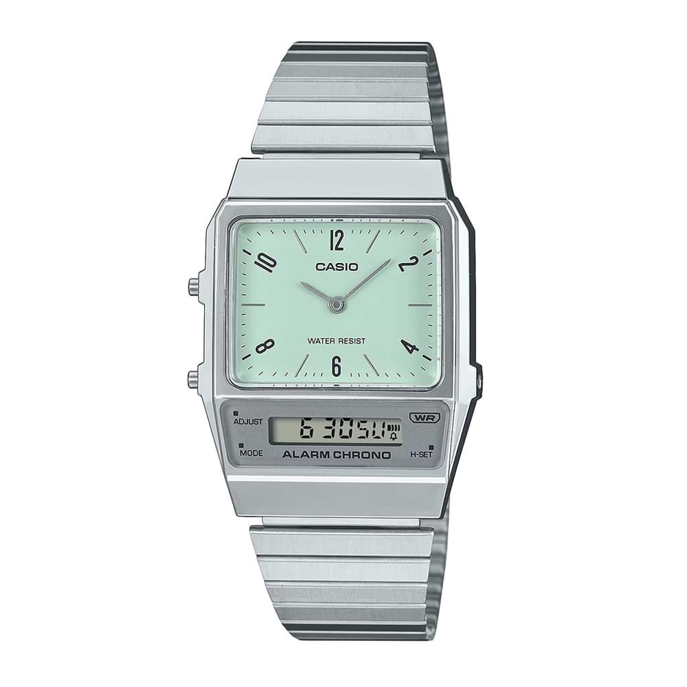 Reloj Casio análogo/digital metálico plateado unisex - Siman Costa Rica