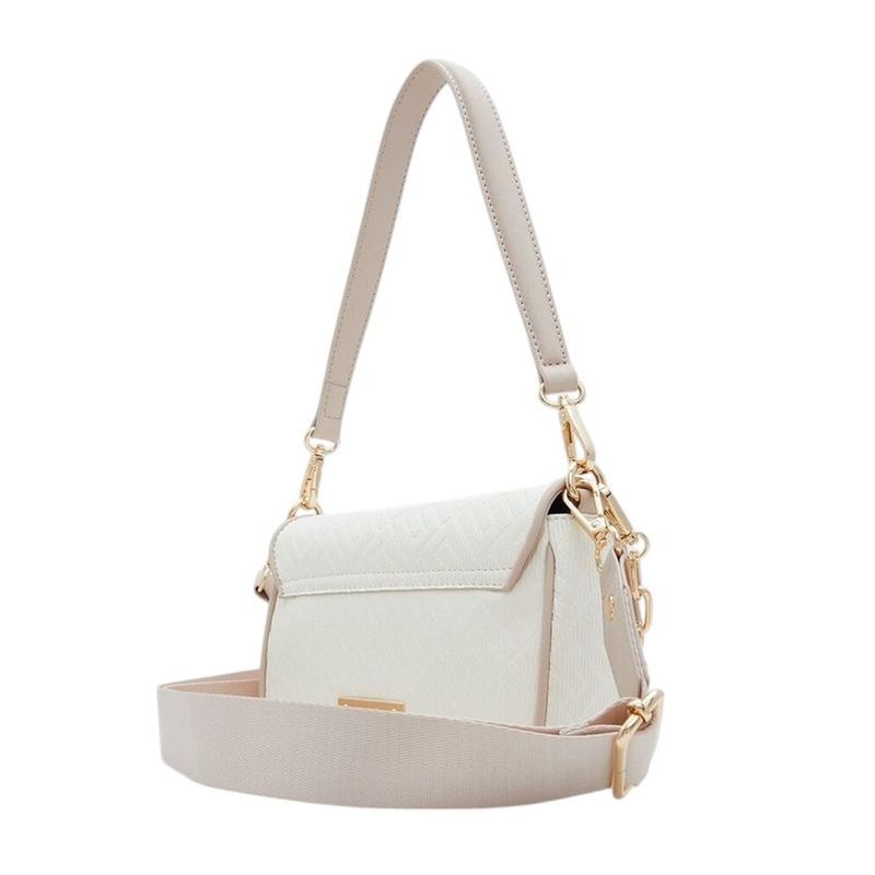 Cartera satchel Aldo color blanco para mujer