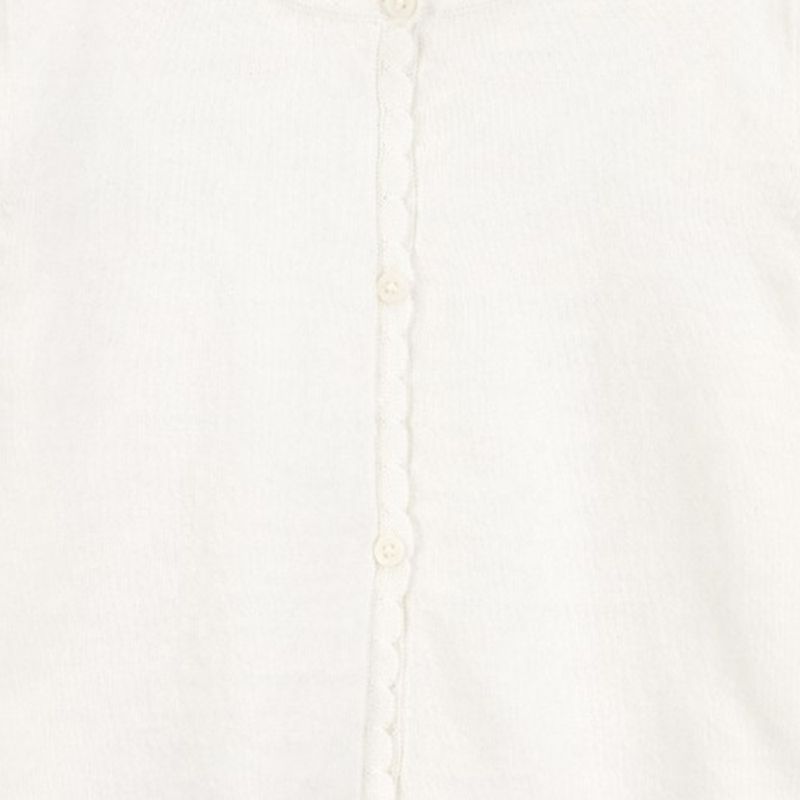 Suéter blanco sólido para niña