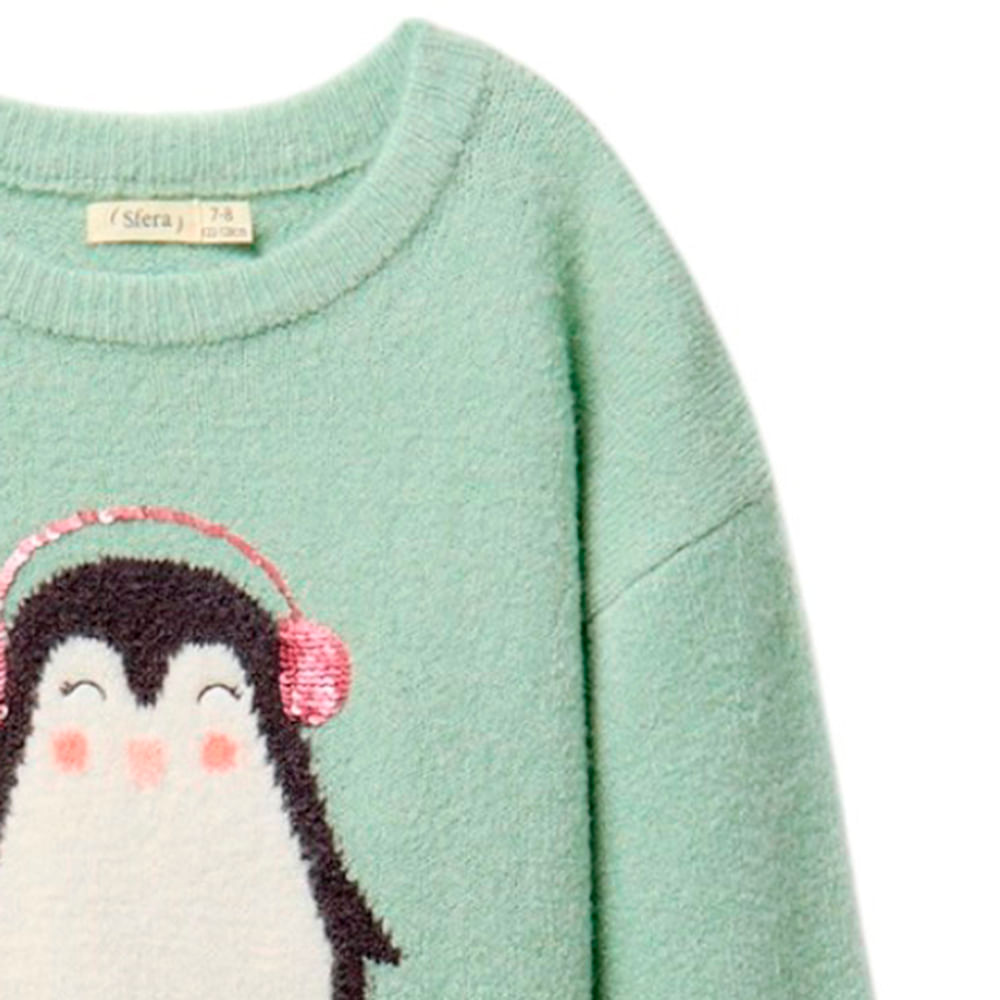 Suéter verde con estampado para niña - Siman Costa Rica