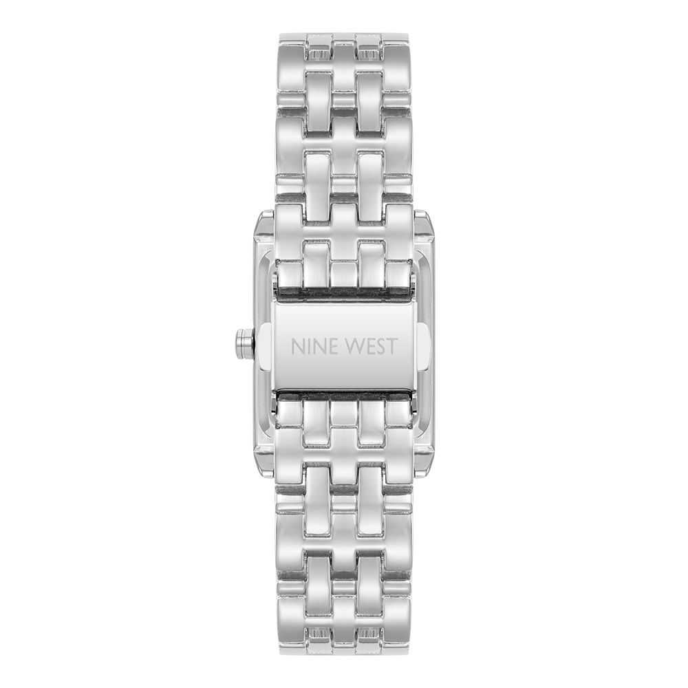 Reloj Nine West analogo cuadrado de metal en plateado para mujer ...