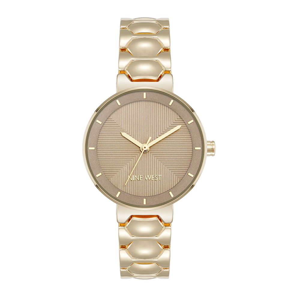 Reloj Nine West análogo metálico dorado para mujer - Siman El Salvador