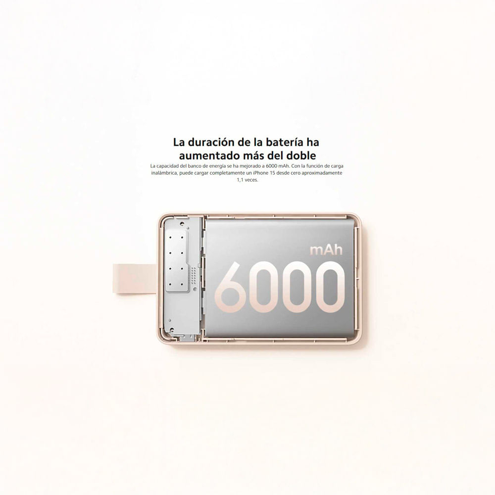 Powerbank magnético Xiaomi 6000mah 10Watts - Siman Guatemala