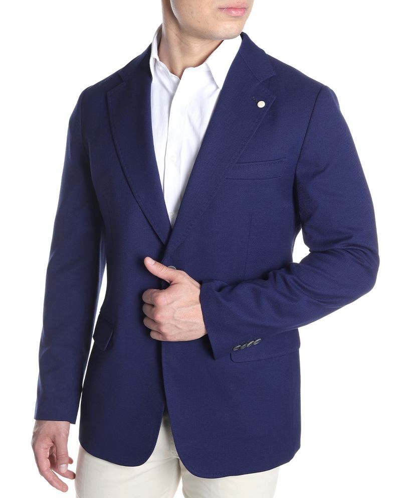 Saco formal PuroEGO azul navy texturizado para hombre