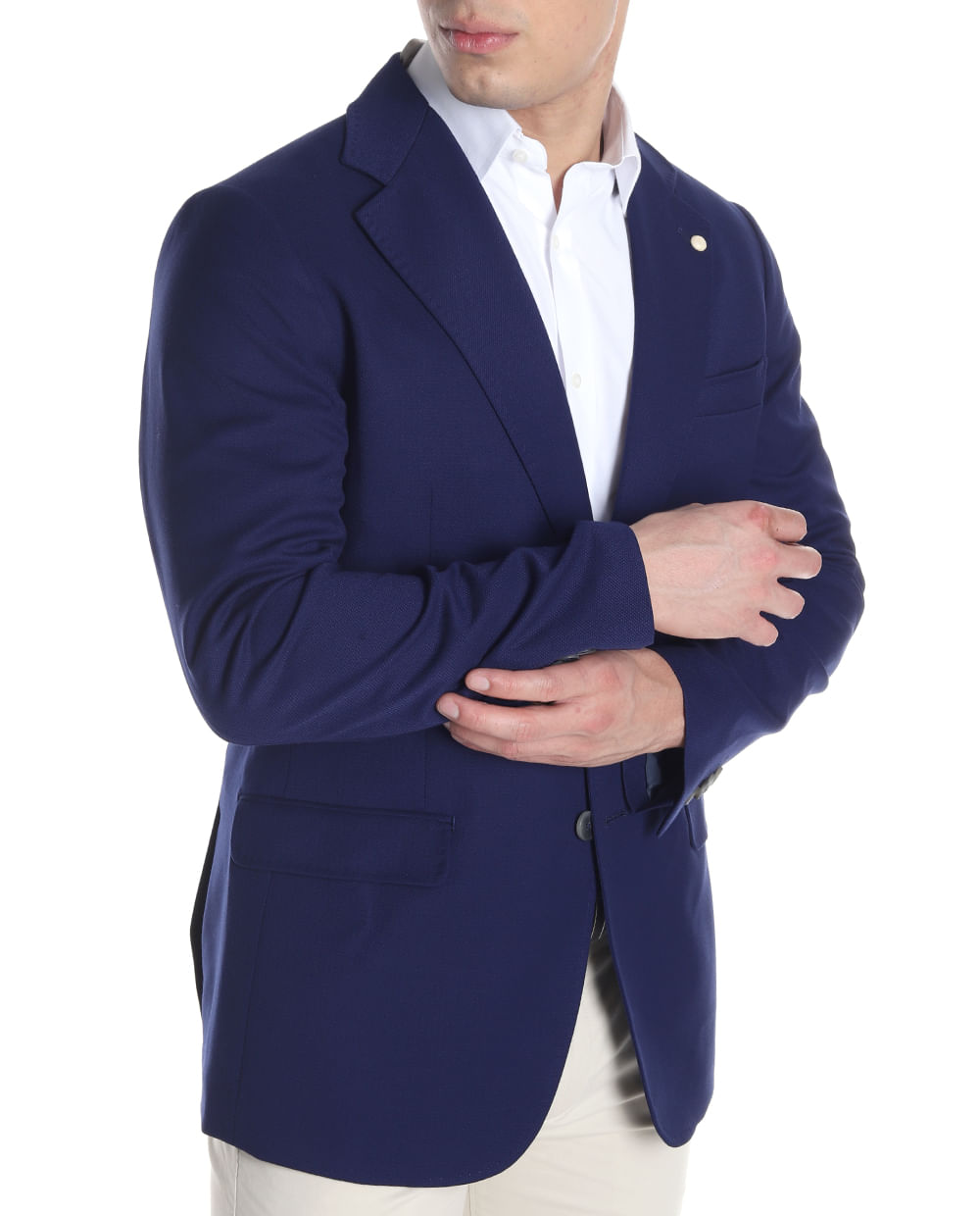 Saco formal PuroEGO azul navy texturizado para hombre - Siman Costa Rica