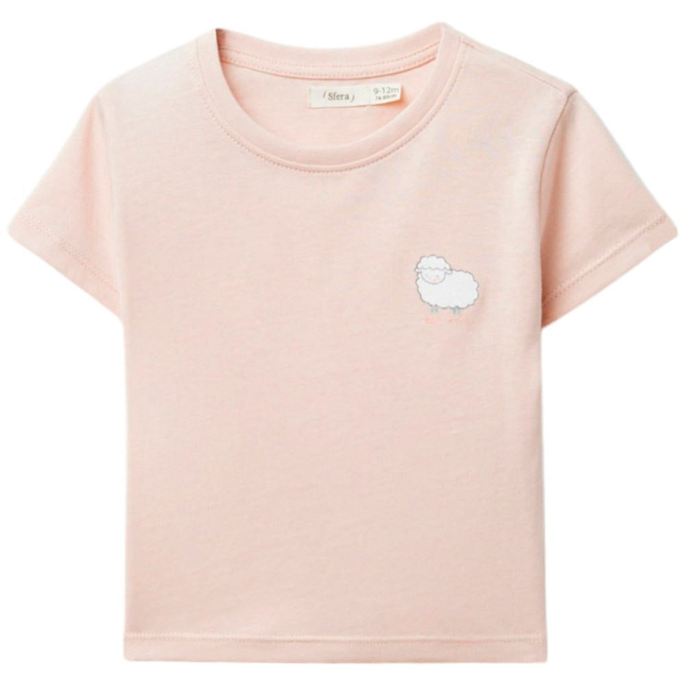 Blusa rosada con estampado para bebé niña