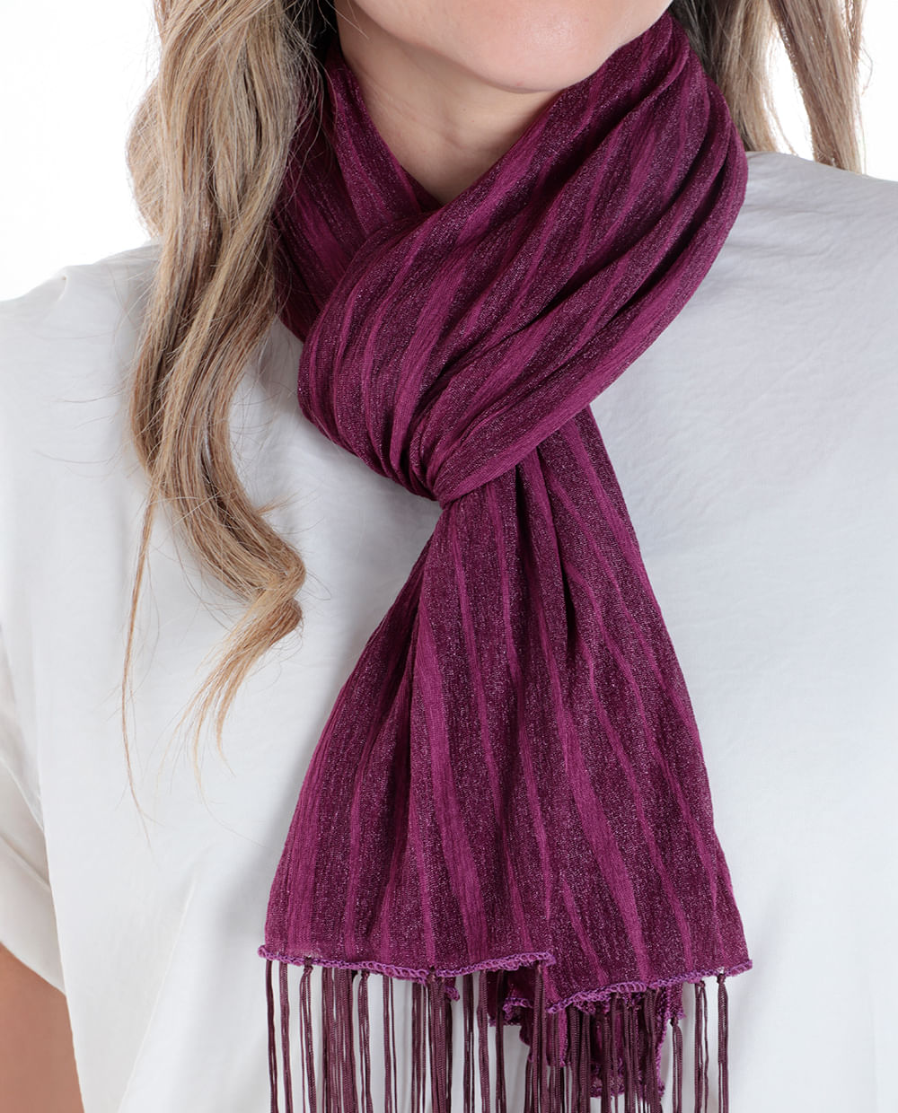 Bufanda Again morada para mujer