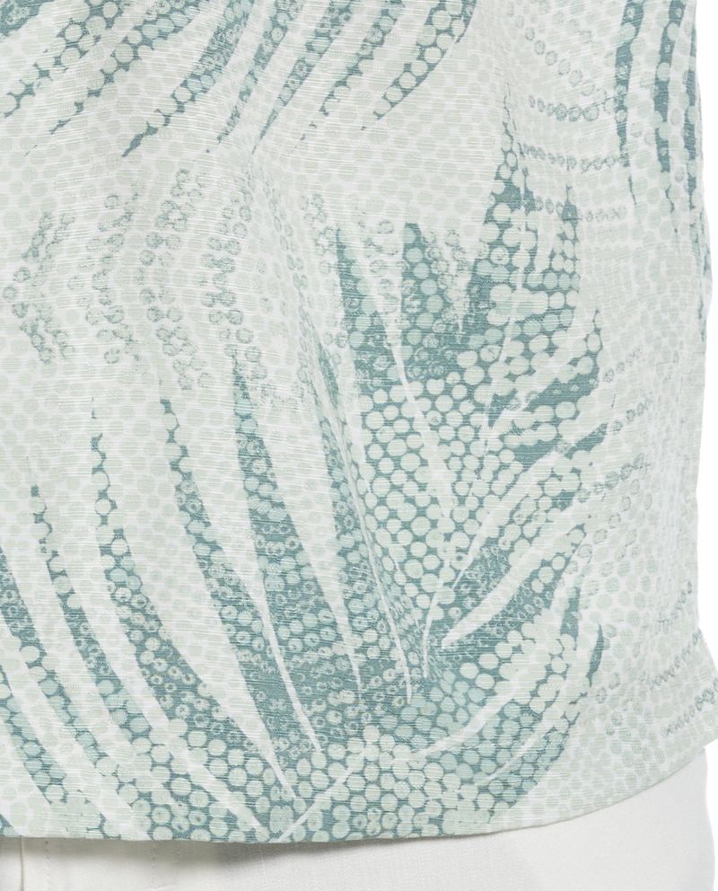 Guayabera regular fit Cubavera verde estampado tropical para hombre ...