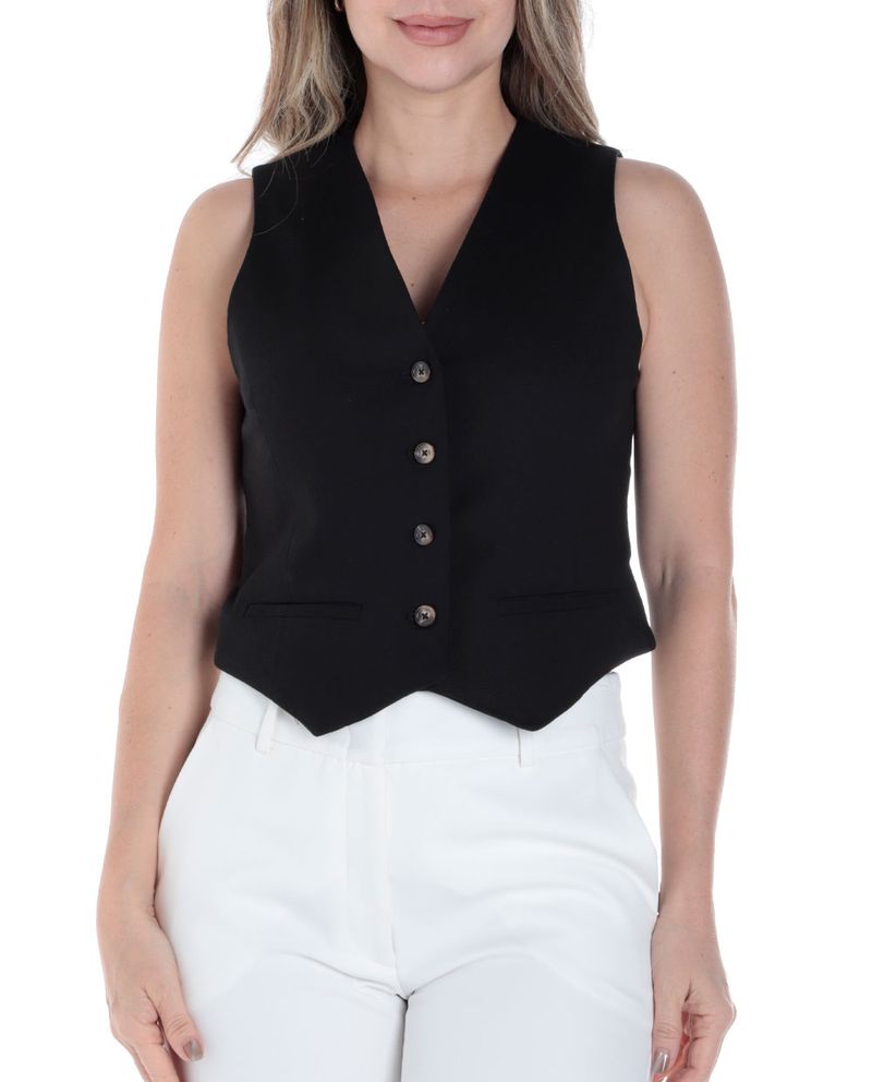 Chaleco Sabrina negro para mujer - Siman Costa Rica
