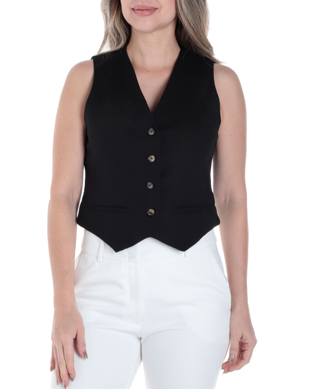 Chaleco Sabrina negro para mujer - Siman Costa Rica