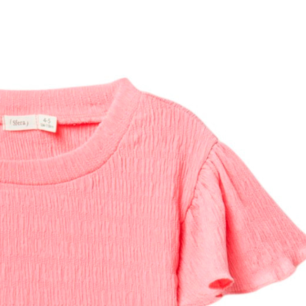 Blusa rosada sólido para niña