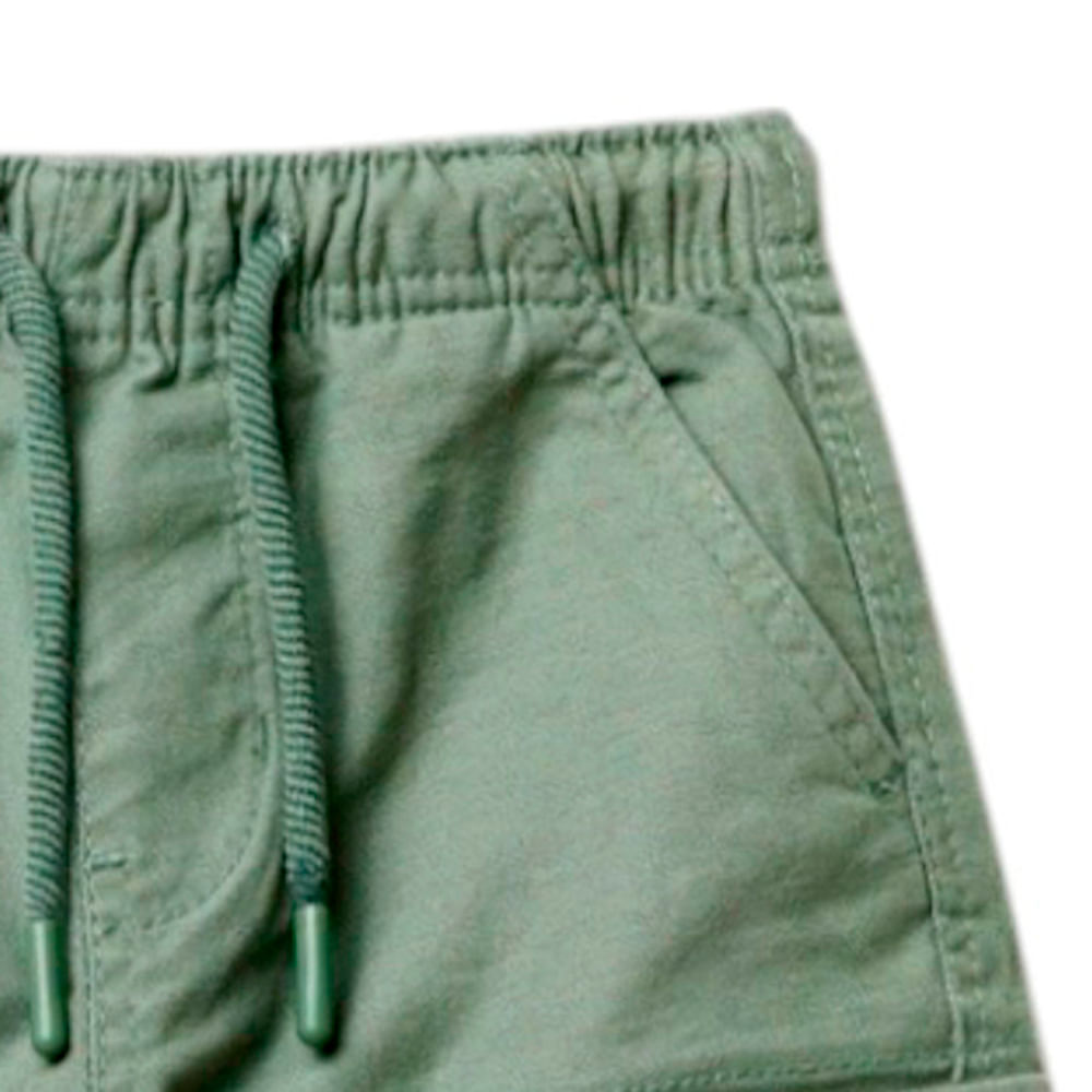 Short verde sólido para niño