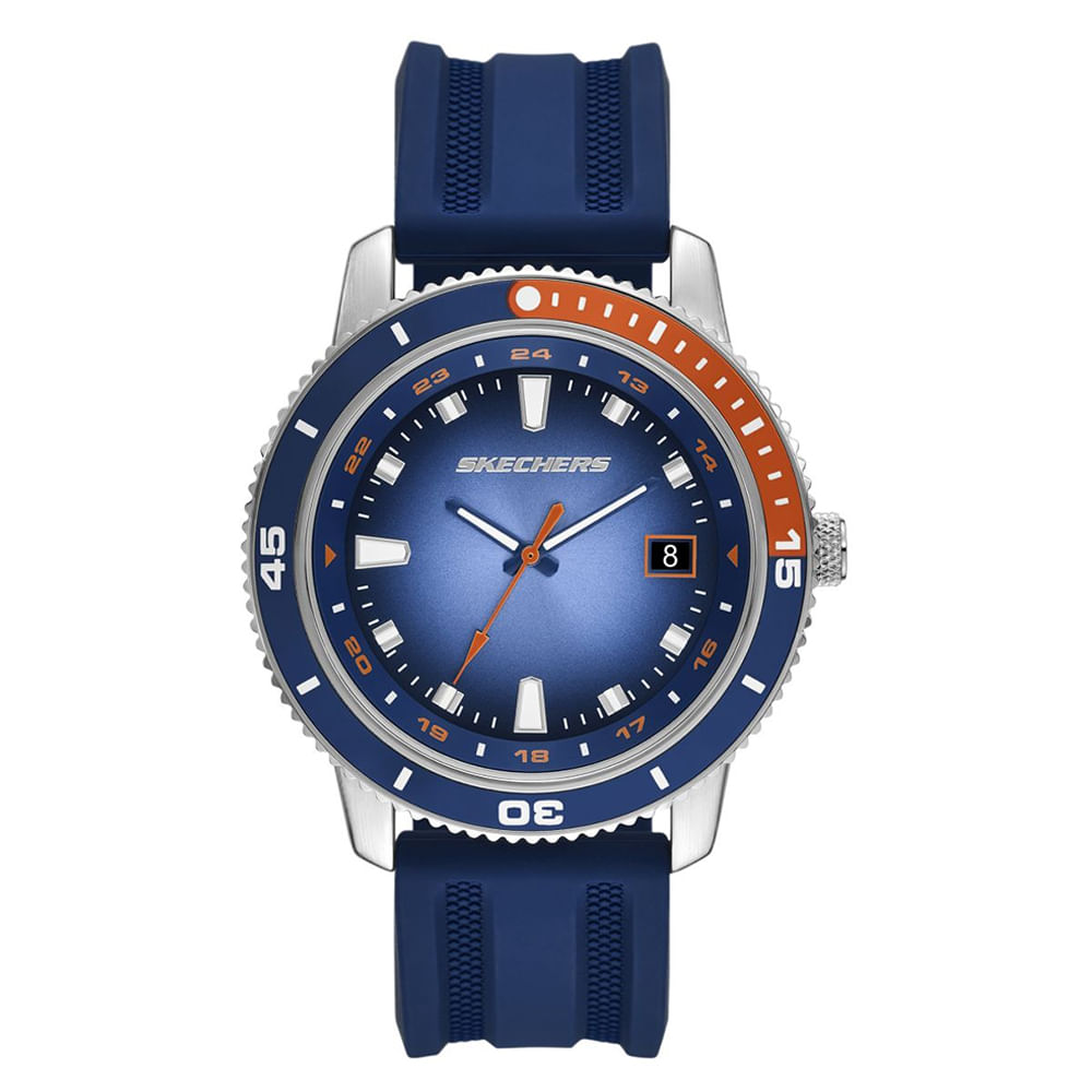 Reloj Skechers análogo de silicón azul para hombre - Siman Costa Rica