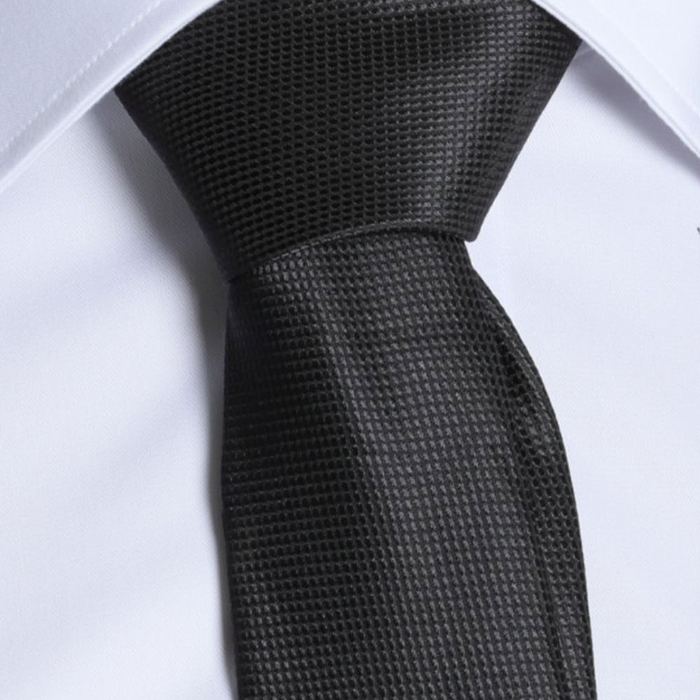 Corbata Oscar de la Renta regular fit negra texturizada para hombre ...