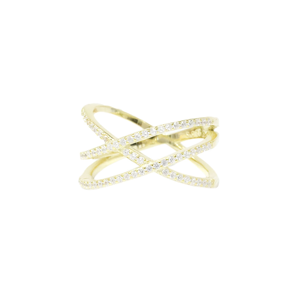 Anillo de plata italiana con baño de oro talla 6 para mujer - Siman El ...