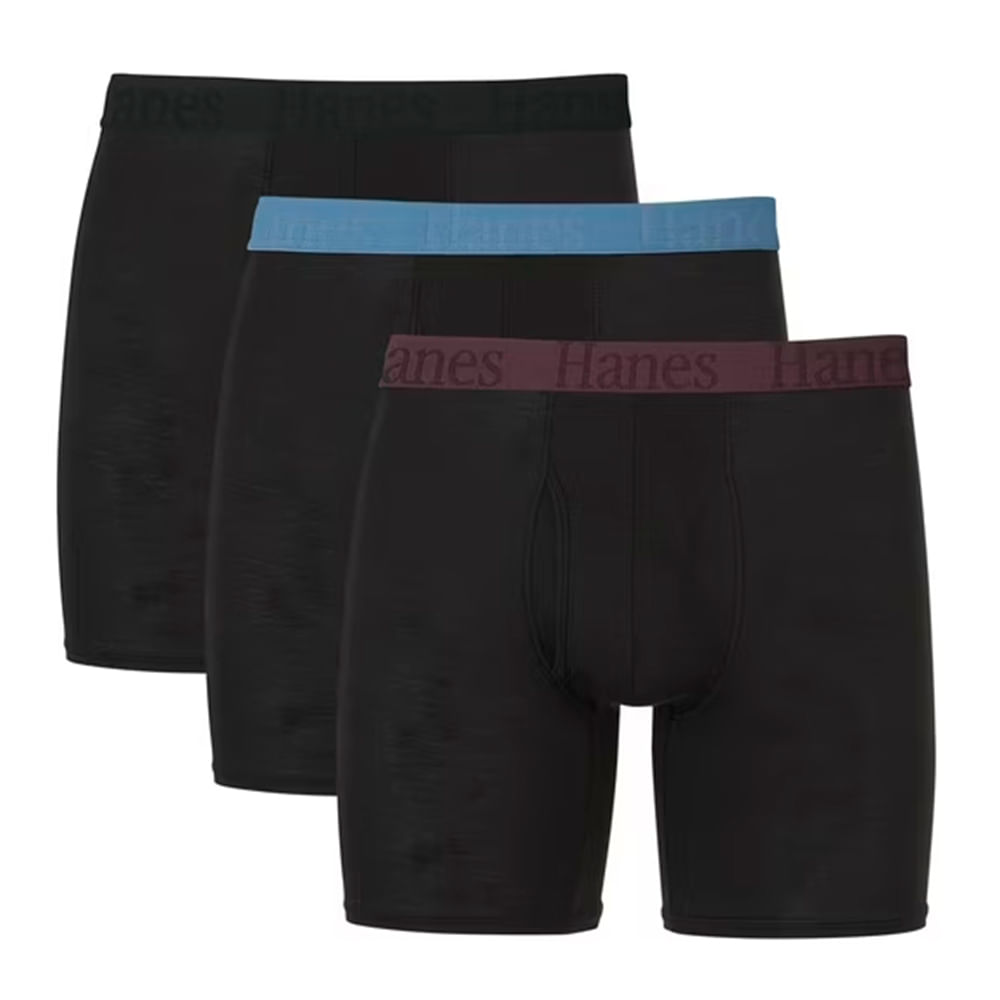 Pack de 3 boxers briefs Hanes negros para hombre - Siman El Salvador