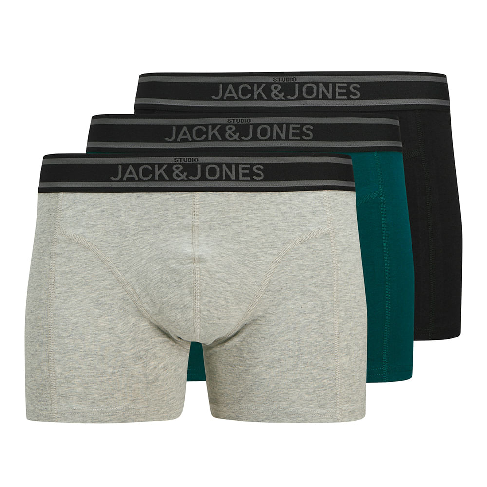 Pack de 3 boxers trunk Jack & Jones multicolor para hombre - Siman ...