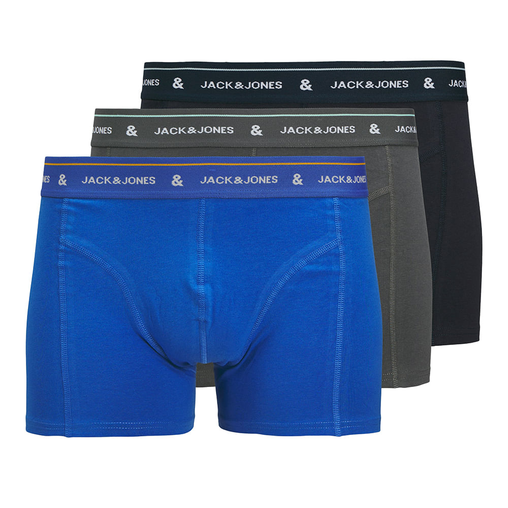 Pack de 3 boxers trunk Jack & Jones multicolor para hombre - Siman El ...