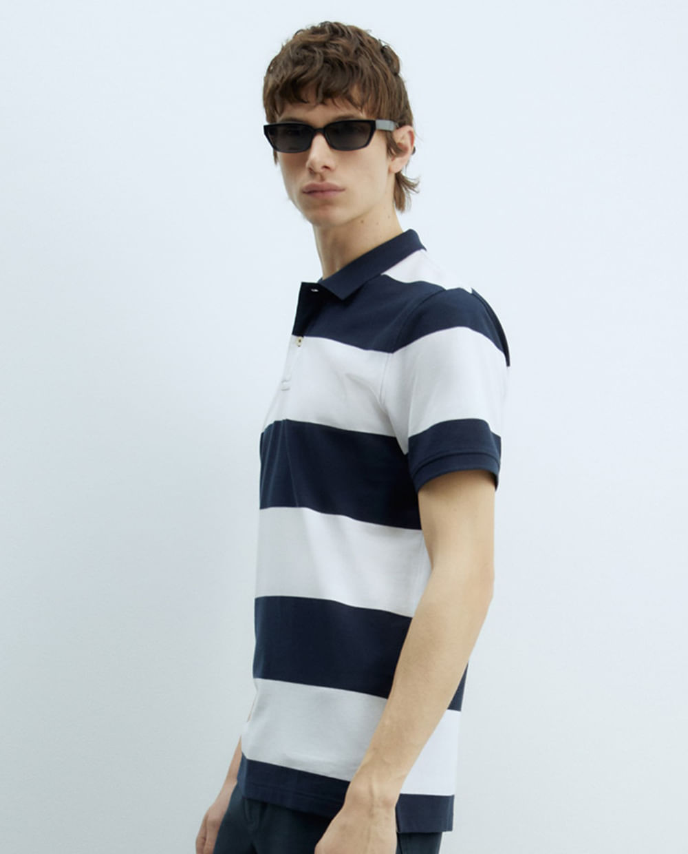 Camisa polo Sfera bicolor rayada para hombre - Siman Costa Rica