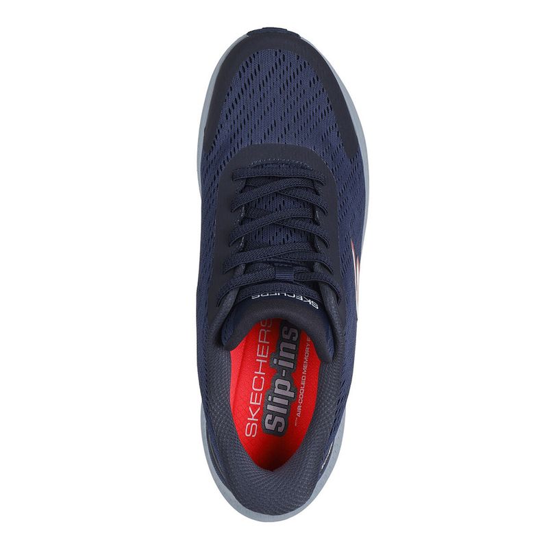 Zapato deportivo casual Skechers azul para hombre - Siman Guatemala