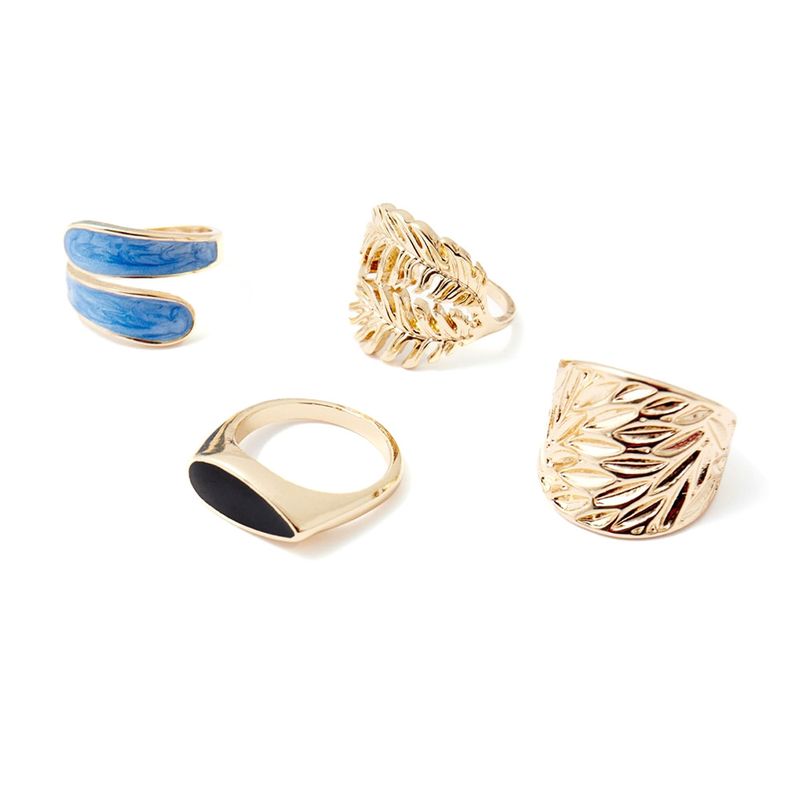 Set de anillos Sfera dorados para mujer - Siman El Salvador