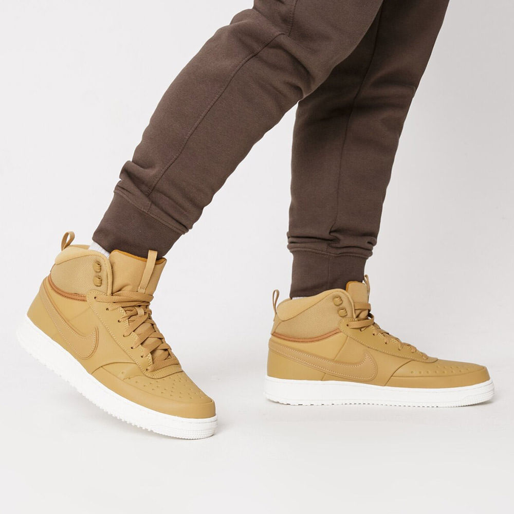 Botín Nike Court Vision Mid deportivo casual café para hombre - Siman ...