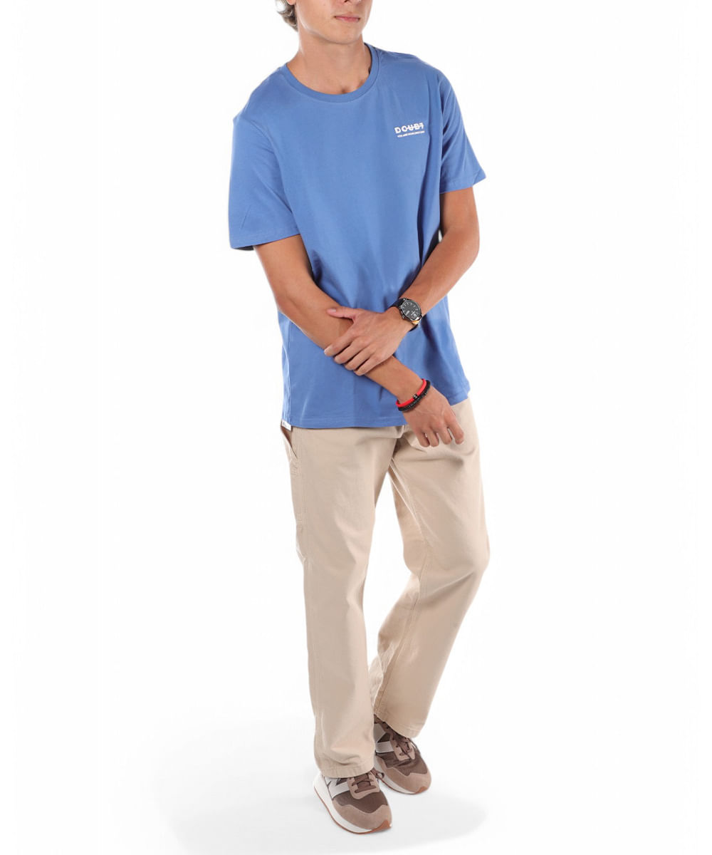 Camiseta Orange regular fit azul con estampado "DOUBT" para hombre ...