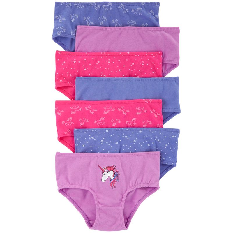 Set 7 piezas de ropa interior multicolor con estampado para niña ...