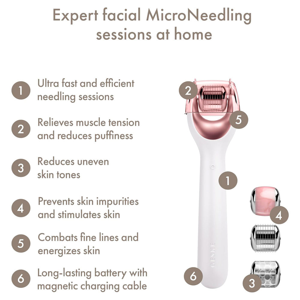Rodillo facial con micro agujas 9 en 1 Geske - Siman El Salvador