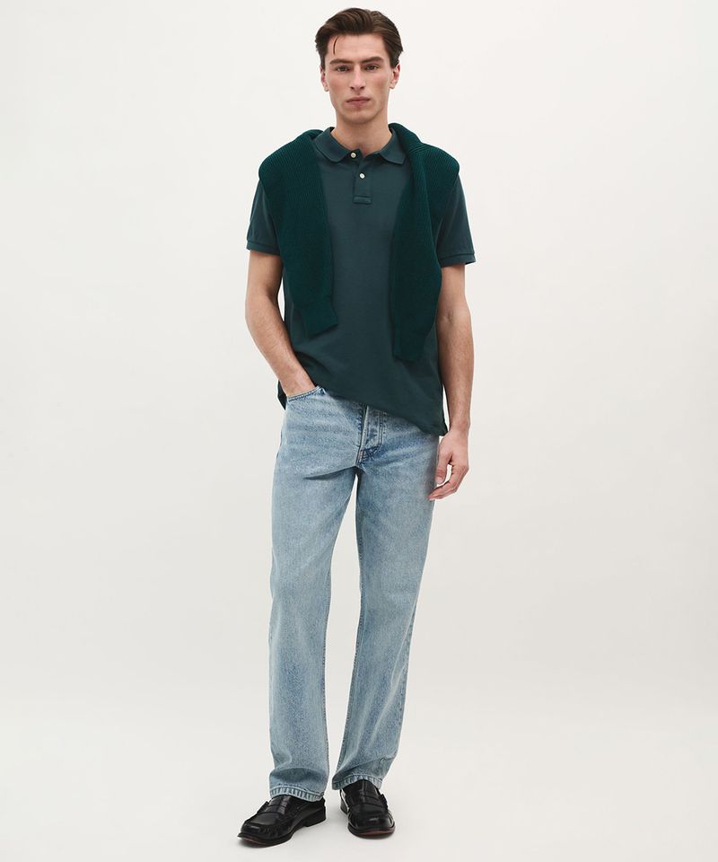 Camisa polo básica Scalpers sólida para hombre