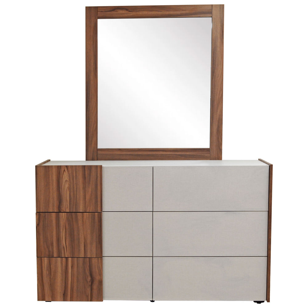 Gavetero con espejo Polonia 3 cajones 185 x 140 x 40 - Siman Guatemala