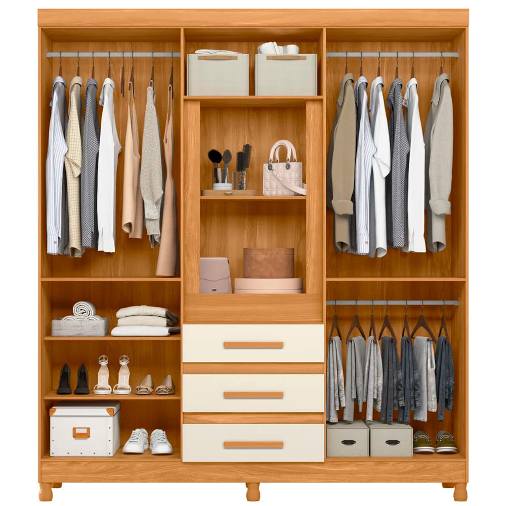 Ropero 4 puertas con gavetas y puerta con llave - Siman Guatemala