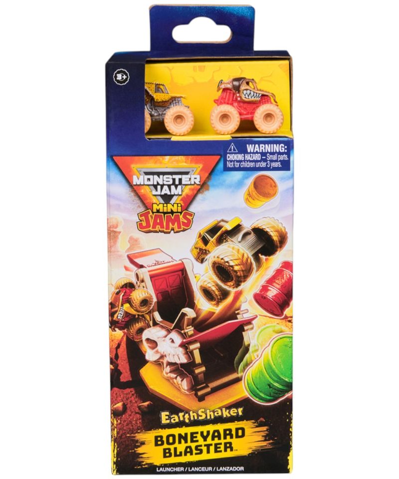 Monster Jam Set 2 Mini Vehículos Mounstro Incluye Lanzador