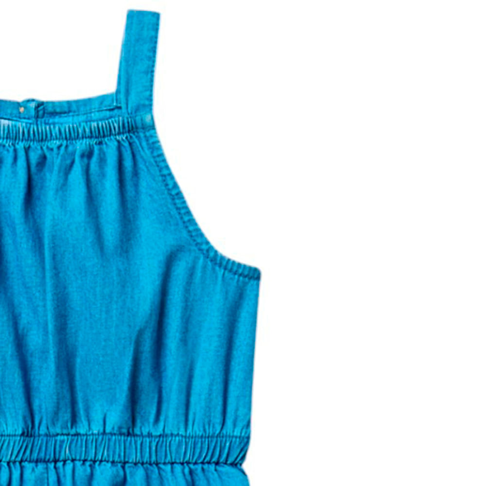 Overall/mono corto denim 481 lavado pink de niña - Siman Costa Rica