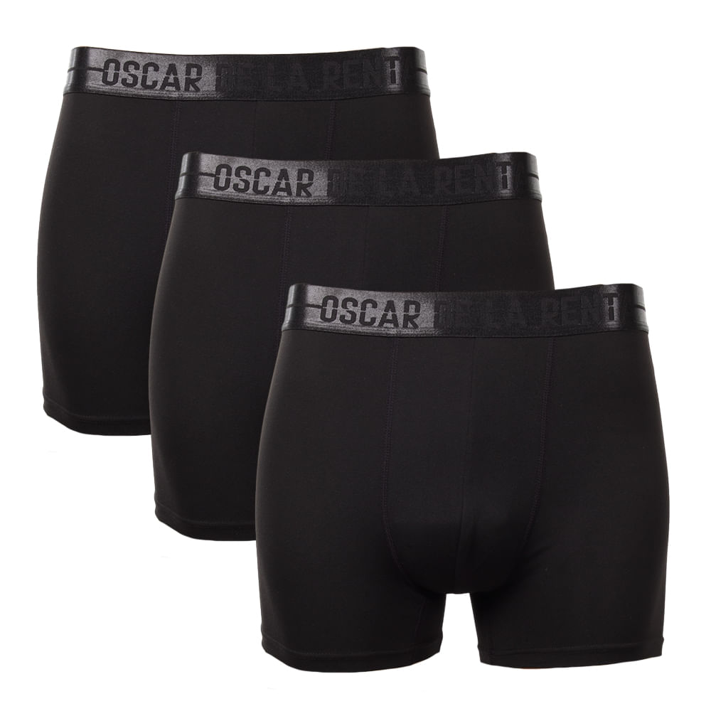 Pack de 3 boxers brief Oscar de la Renta negros sólidos para hombre ...