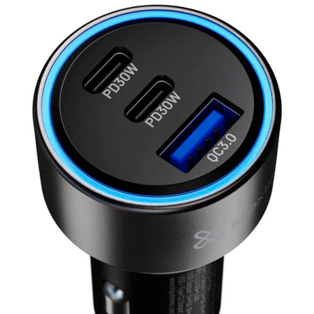 Cargador de carro Klip Xtreme PowerCar USB-C 60 Watts - Siman El Salvador