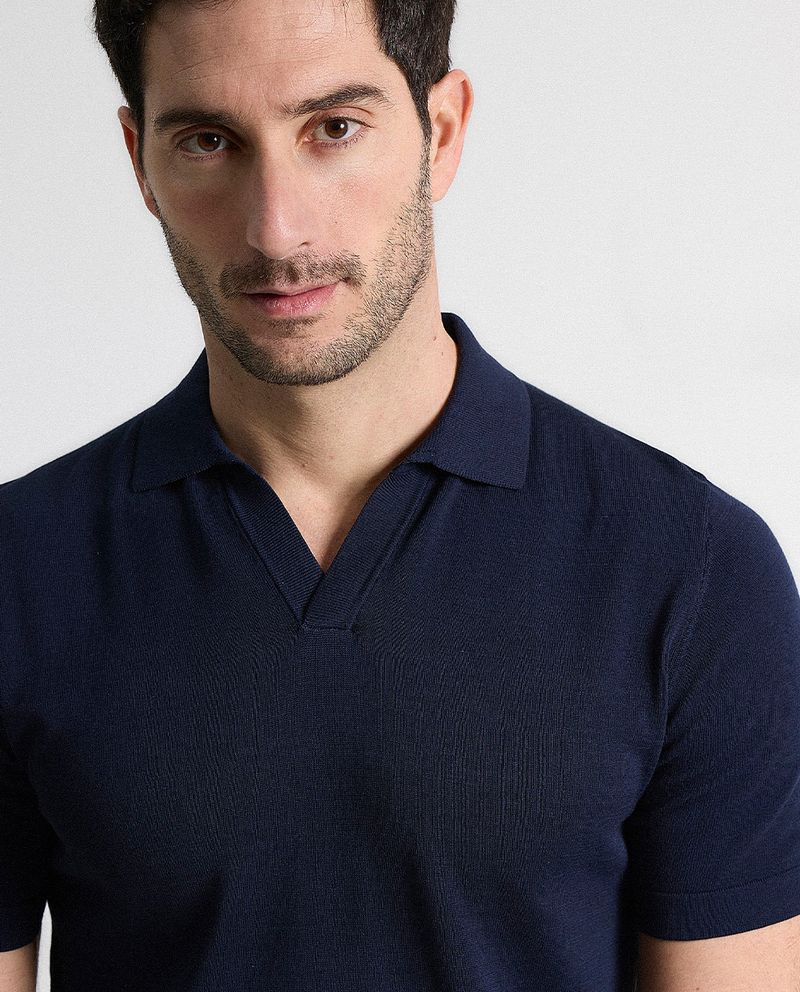 Camisa tipo polo Puro Ego navy con textura para hombre - Siman Guatemala