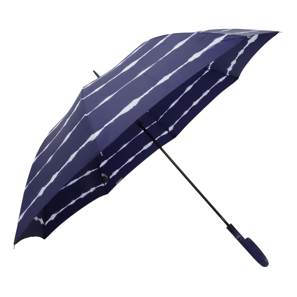 Paraguas automático largo Bisseti tie dye color azul para mujer