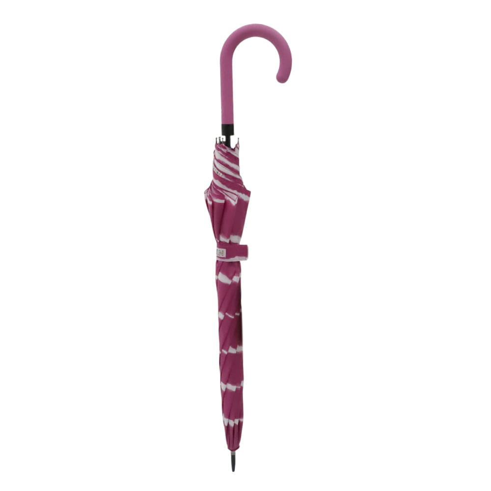 Paraguas automático largo Bisseti tie dye color rosado para mujer ...