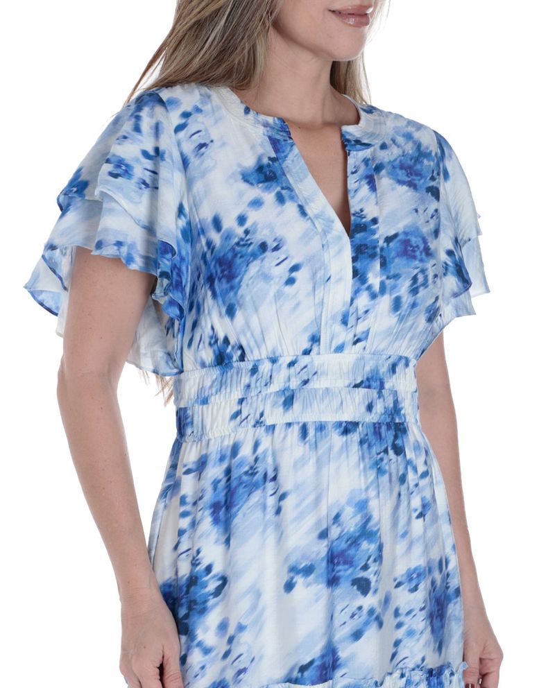 Vestido Julian And Jordan maxi estampado manga corta para mujer - Siman ...