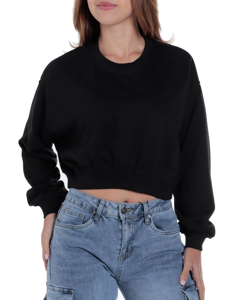 Suéter Orange pull over negro para mujer - Siman El Salvador