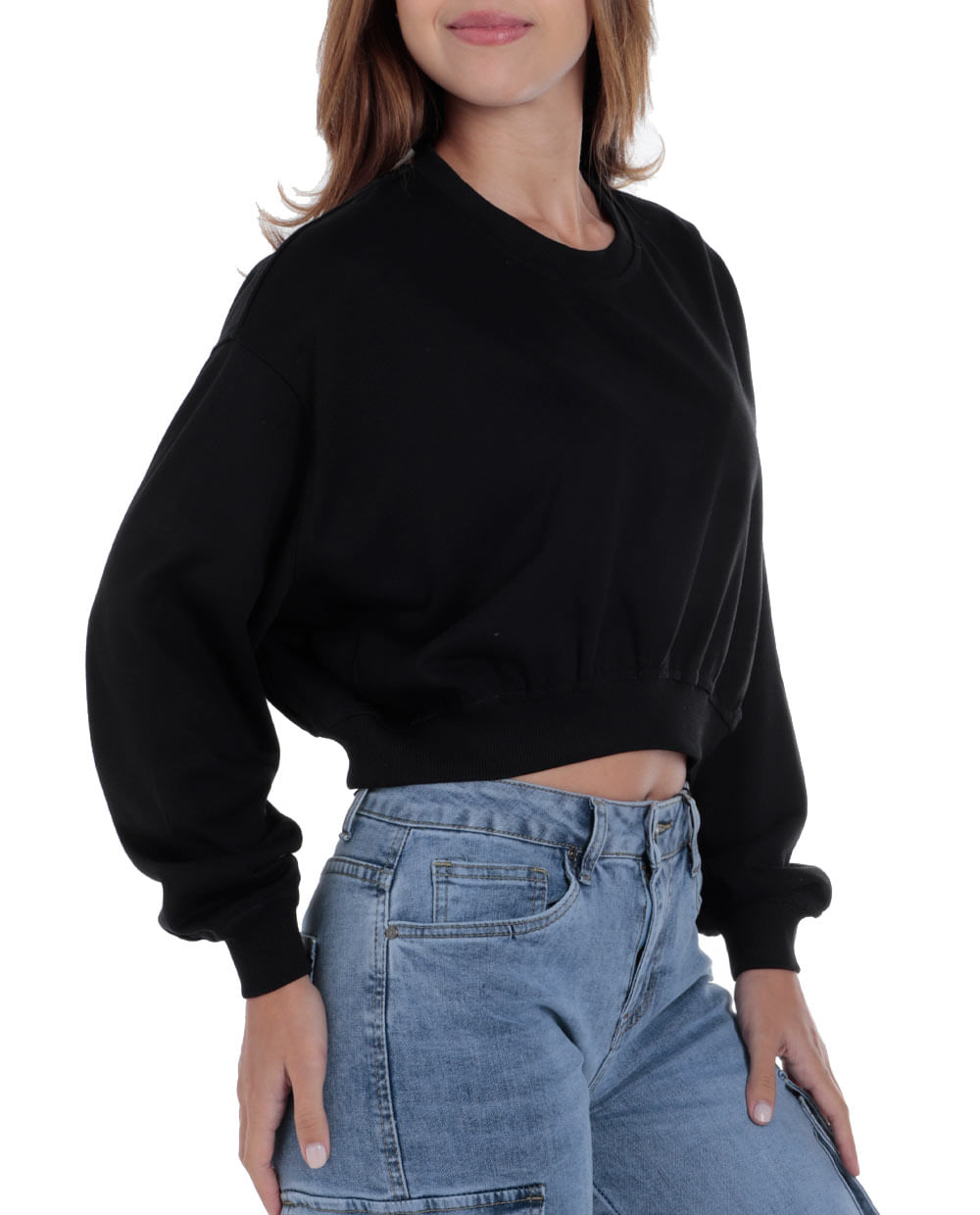 Suéter Orange pull over negro para mujer - Siman El Salvador